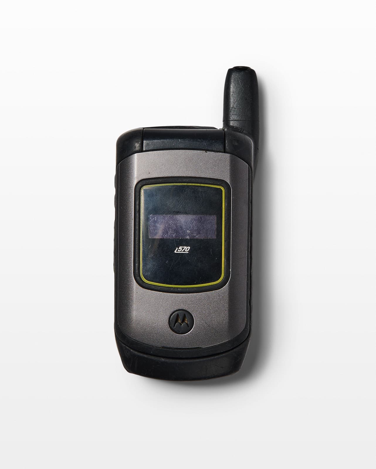 TE050 Motorola Black Flip Cell Phone Prop Rental - ACME Brooklyn